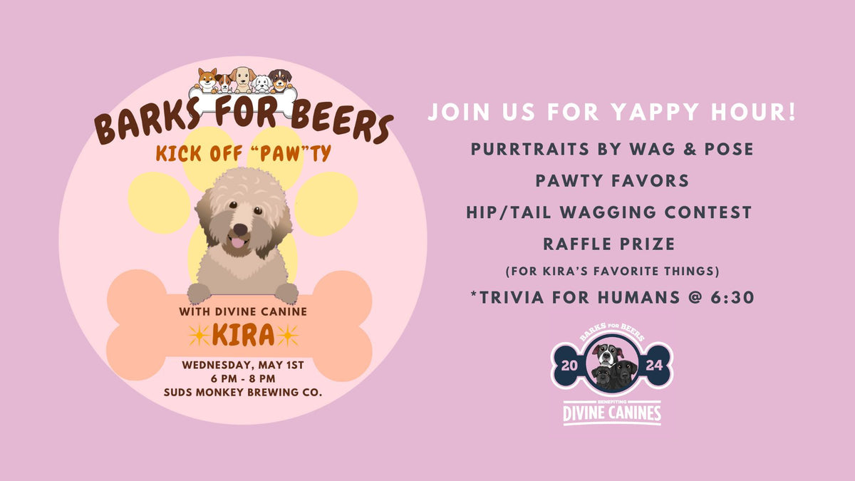May is for Barks for Beers – Suds Monkey Brewing Co.